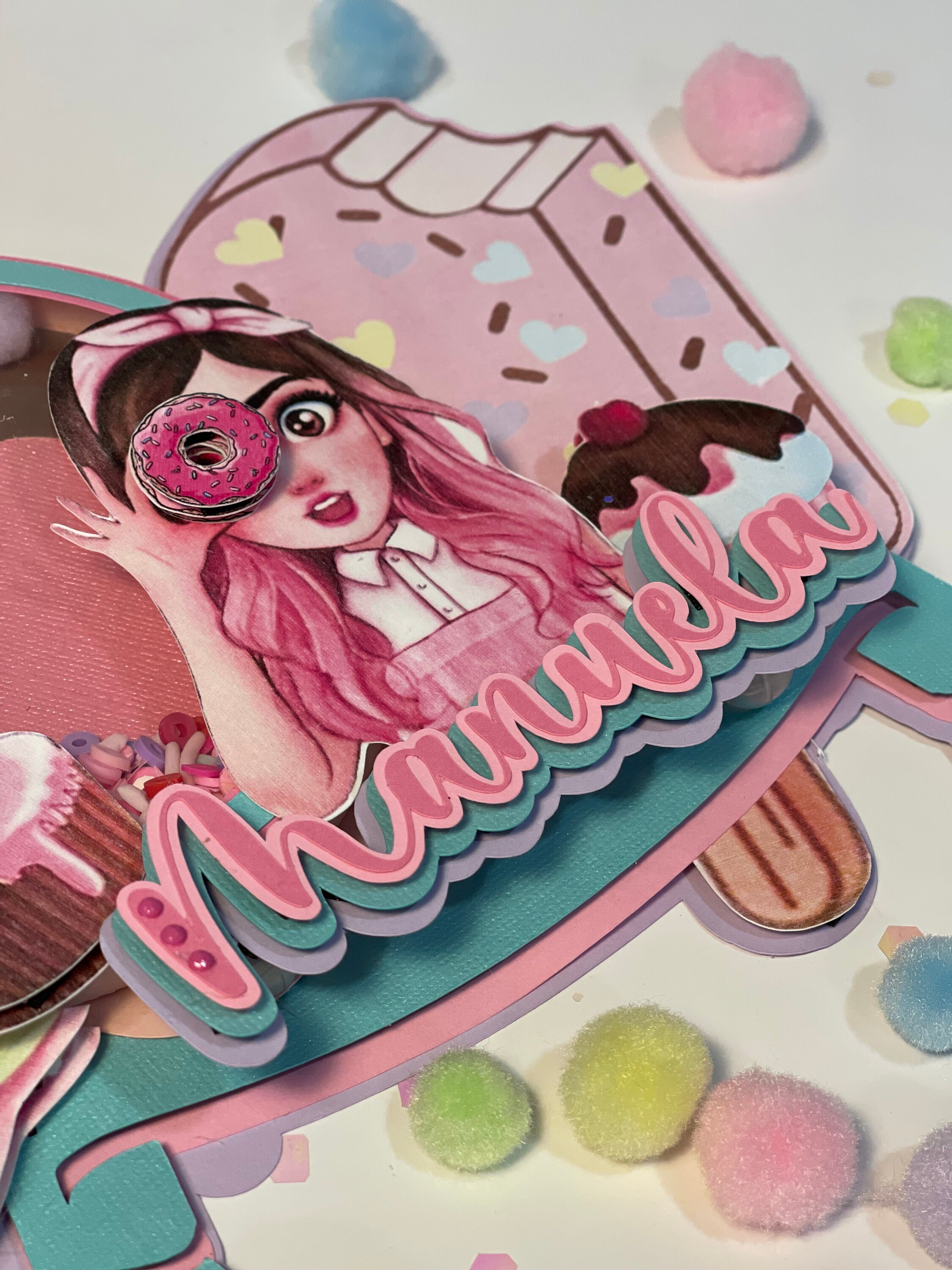 Personalized Cake Topper Cake Topper 3D With Shaker Mis - Etsy