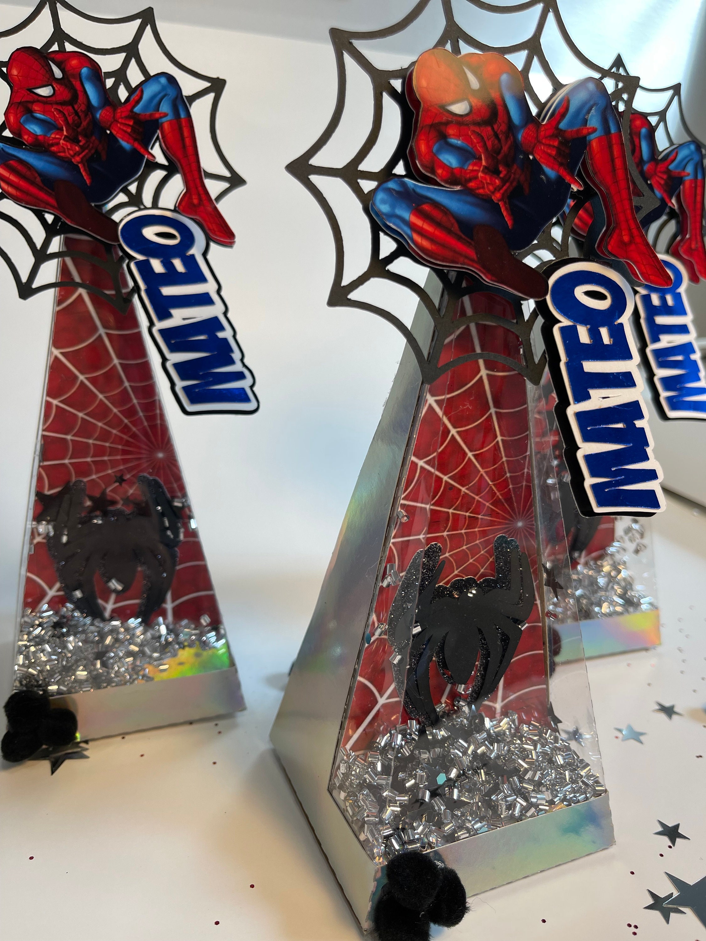 Spider Man Favor Box, Treat Box, Spiderman Theme , Box Baby Shower ...