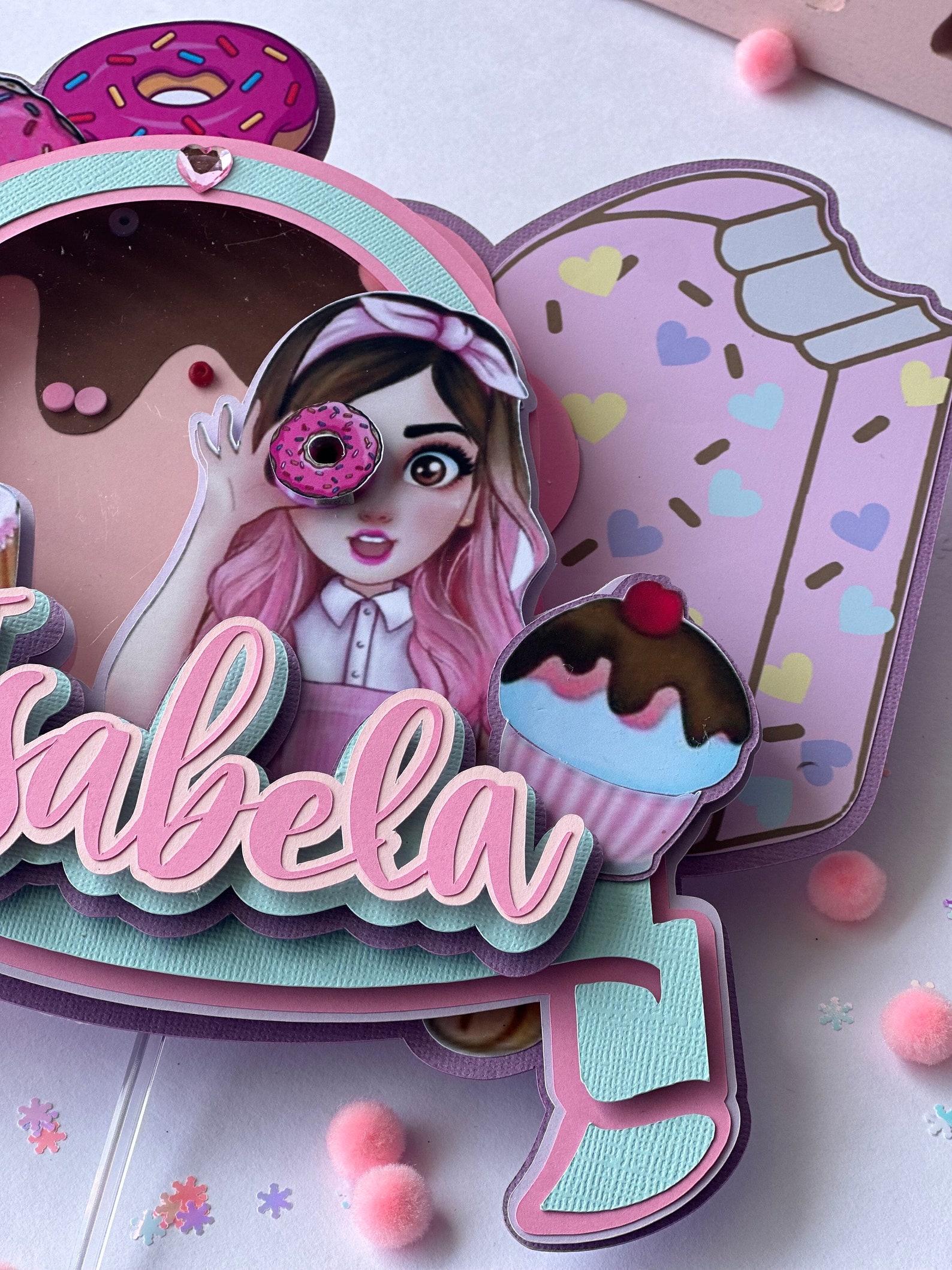 Personalized Cake Topper, Cake Topper 3D With Shaker, Mis Pastelitos ...