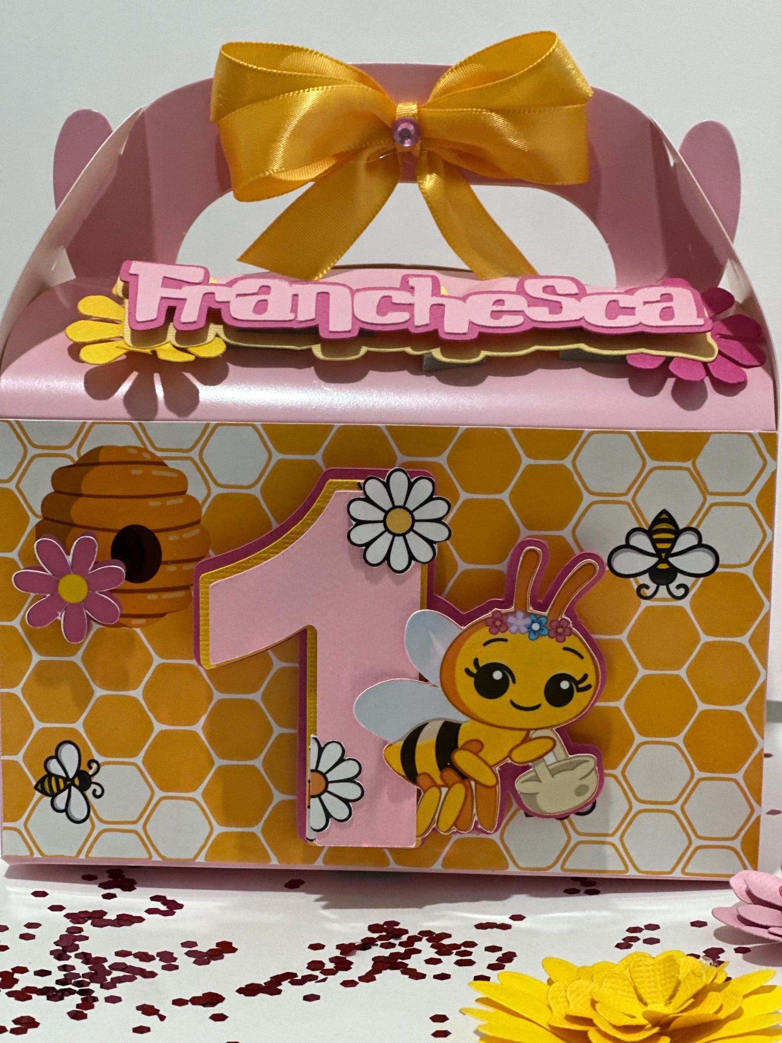 Custom Bumblebee Gable Boxes: 3D Party Favor, Set of 6 - Etsy
