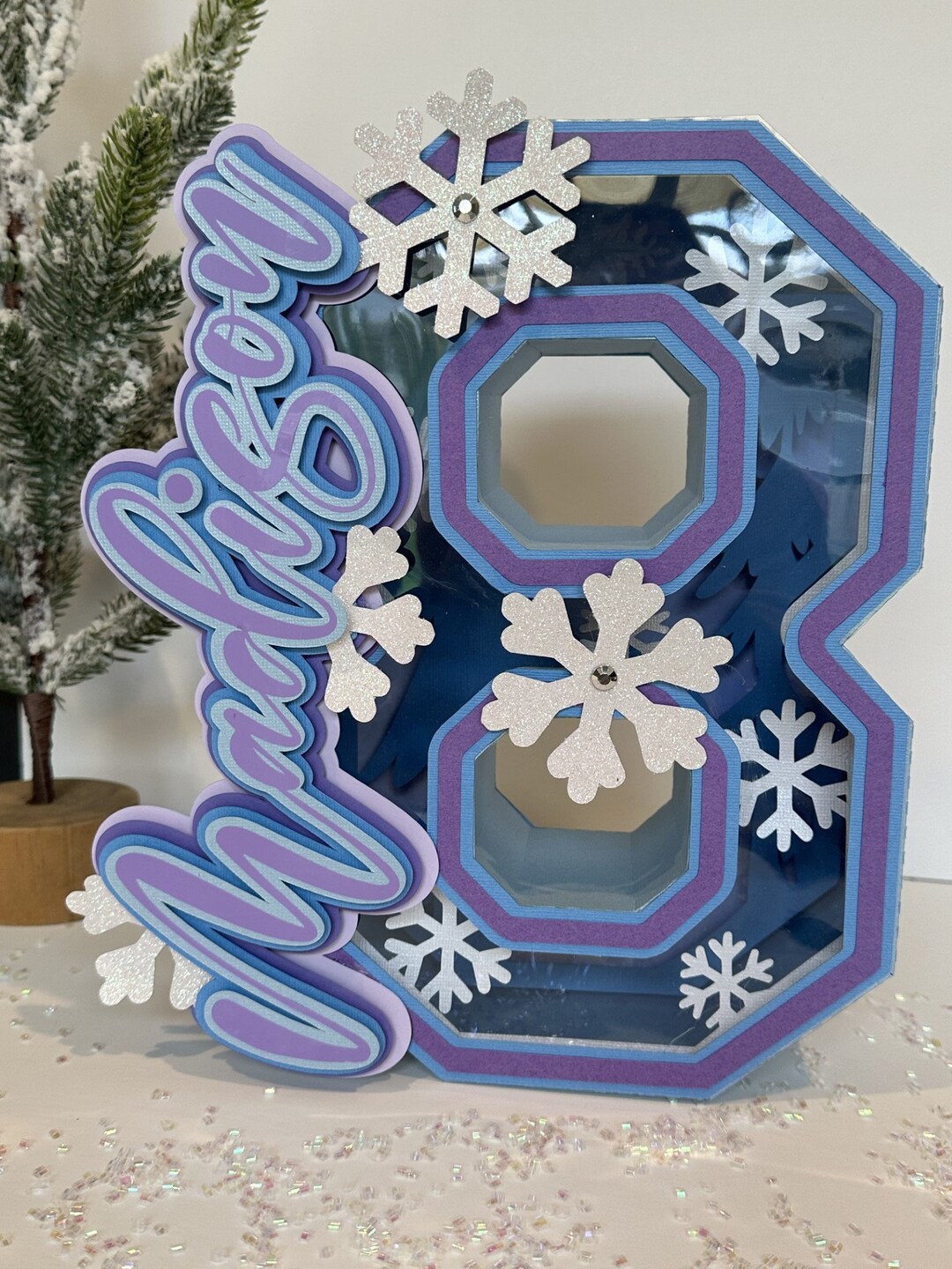 Winter Wonderland 3D Letter/number, Personalized 3D Letter/number ...