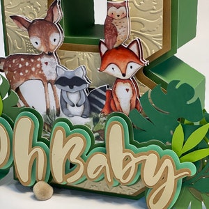 Personalized Safary Baby 3D Letter/number 7", Oh Baby 3D Letter/number ...