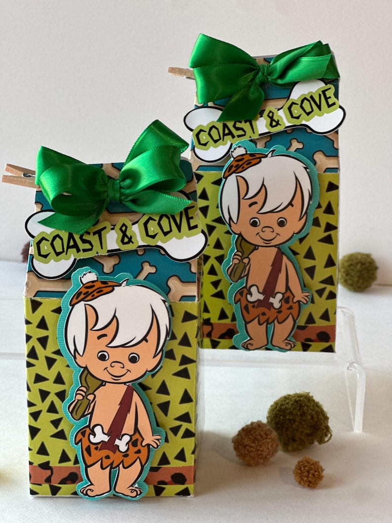 Pebbles Flintstones Favor Boxes: Birthday Party Decoration - Etsy