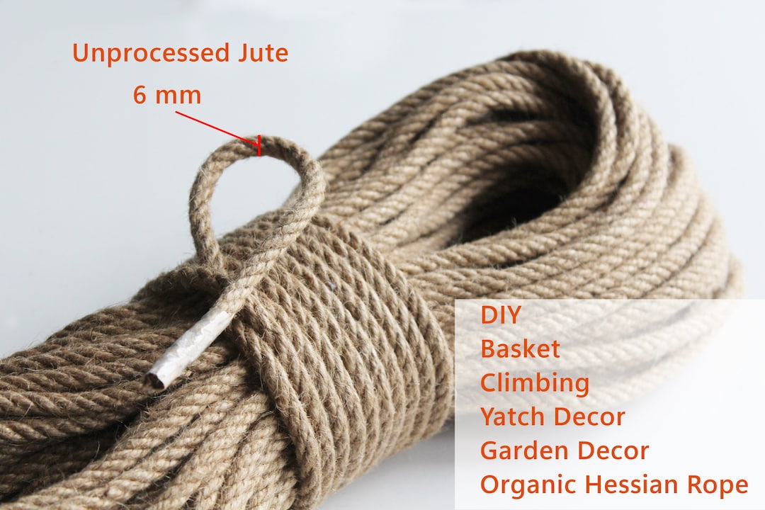 6mm Unprocessed Jute, 100% Natural Jute Hessian Rope, Organic Jute Rope ...