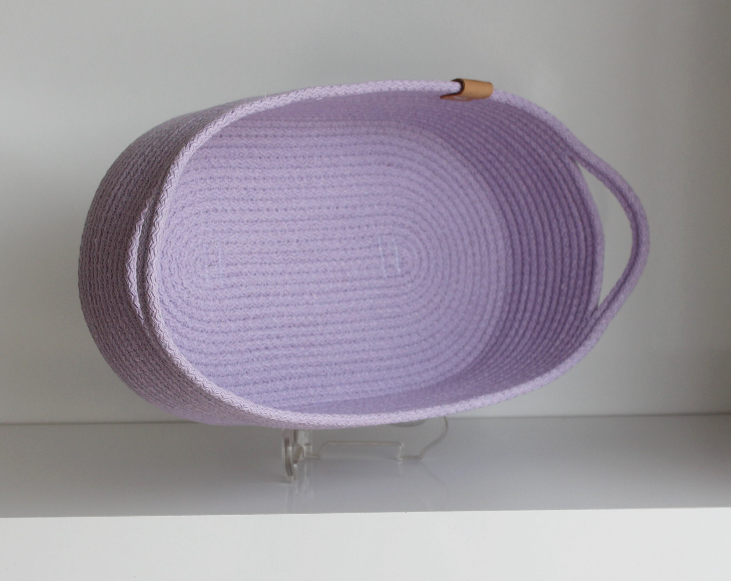 Cotton Rope Basket With Handle Organic Cotton Cord Basket - Etsy