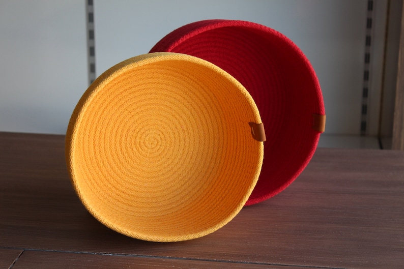 Cotton Rope Woven Basket Handmade Storage Basket Cotton Rope - Etsy