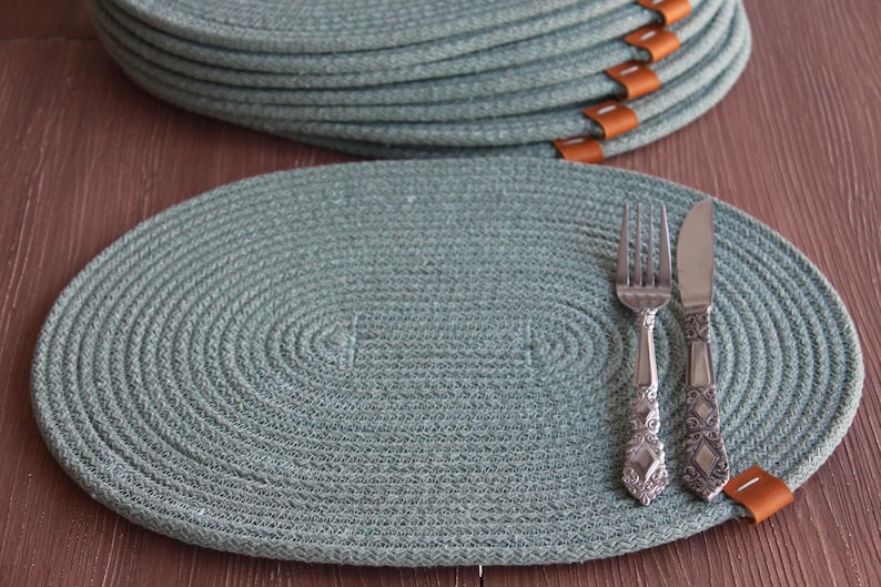 Sage Handmade Cotton Rope Placemat Coaster, Cotton Rope Placemat ...