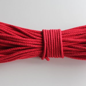 Braided Cotton Rope for Sewing, Cotton Yarn for Basket, Tress Rope ...