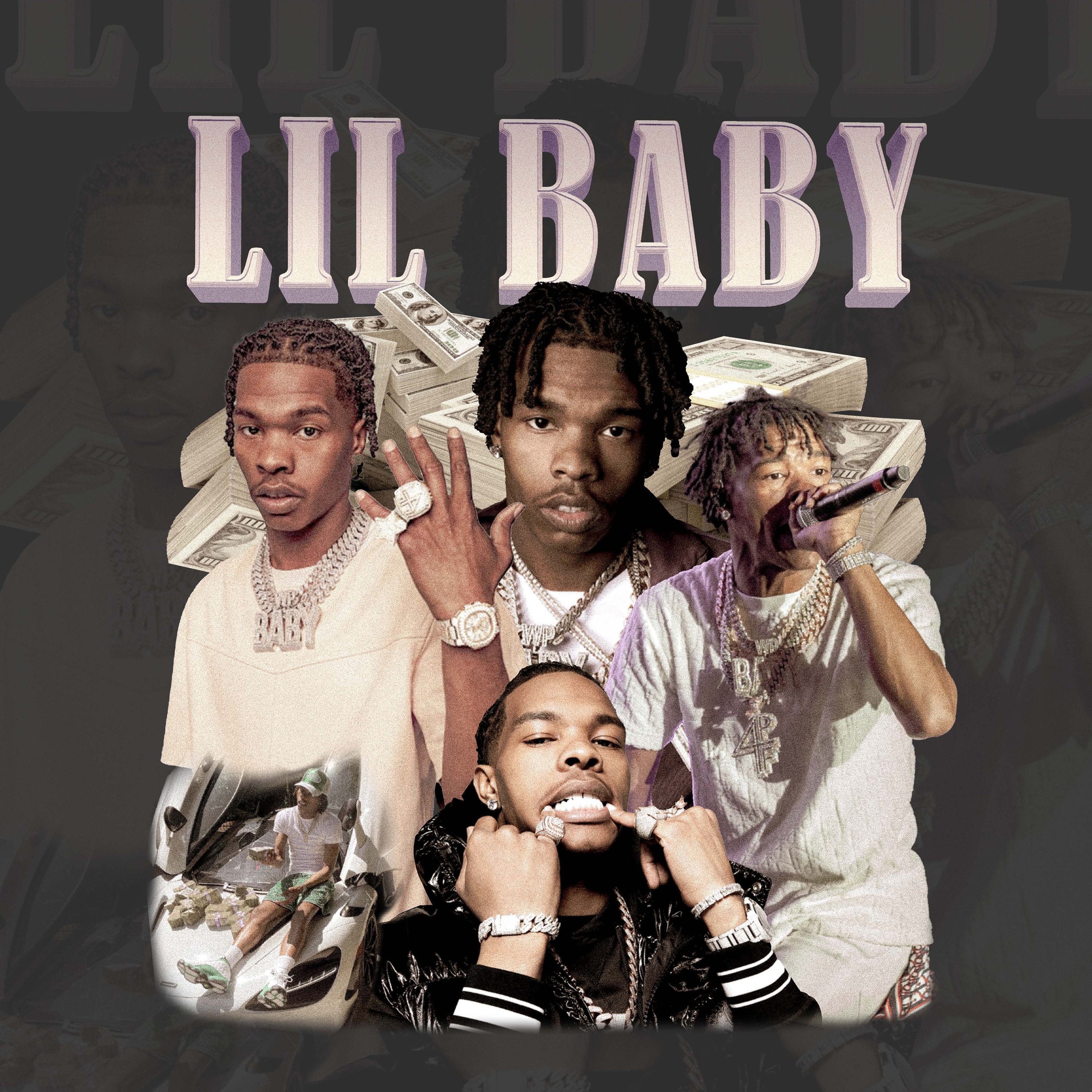 Lil Baby PNG T-SHIRT rap Tee Jumbo Graphic Print Savage Mode - Etsy