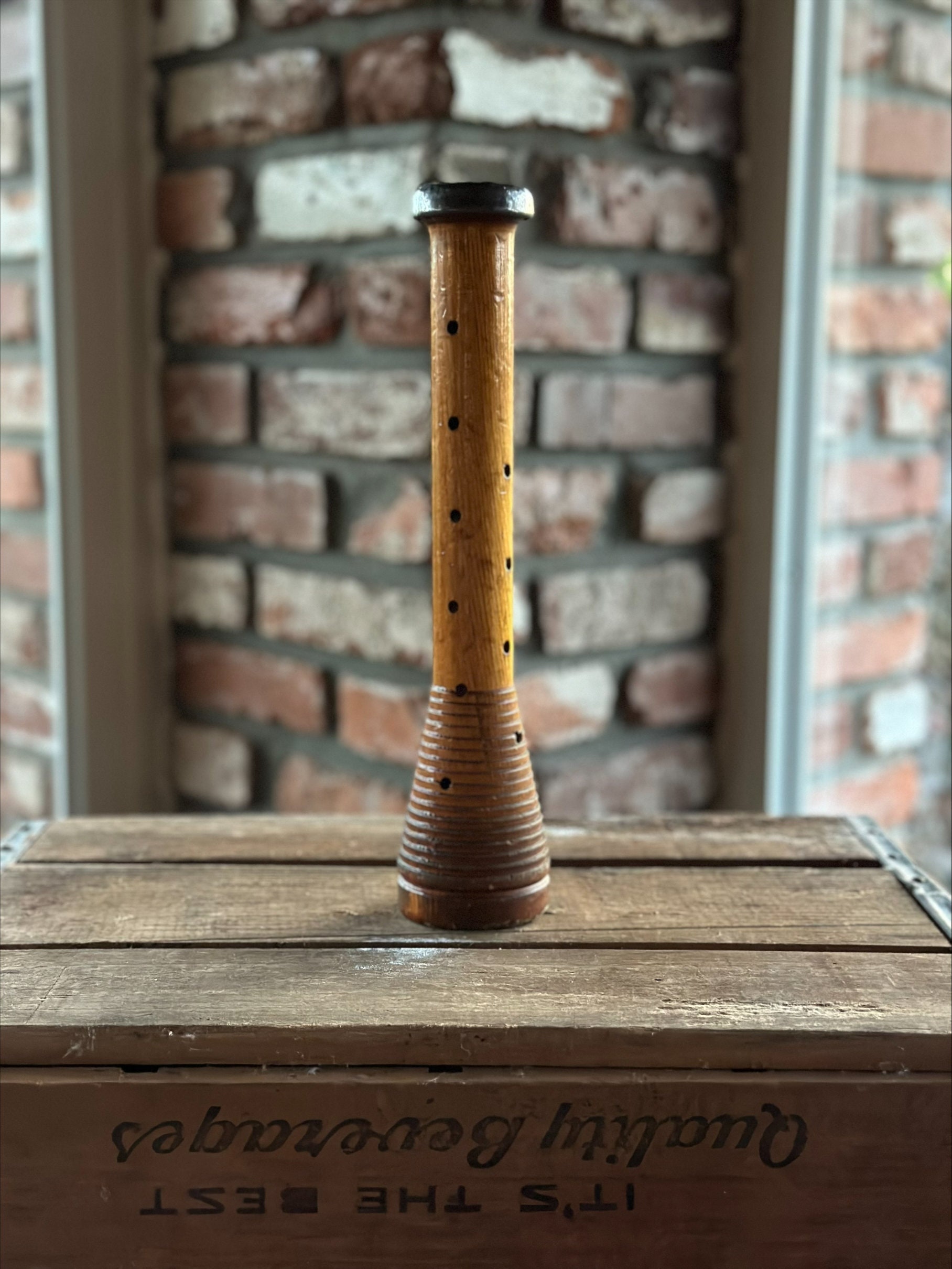 Antique Wooden Industrial Spool Candle Holder - Etsy