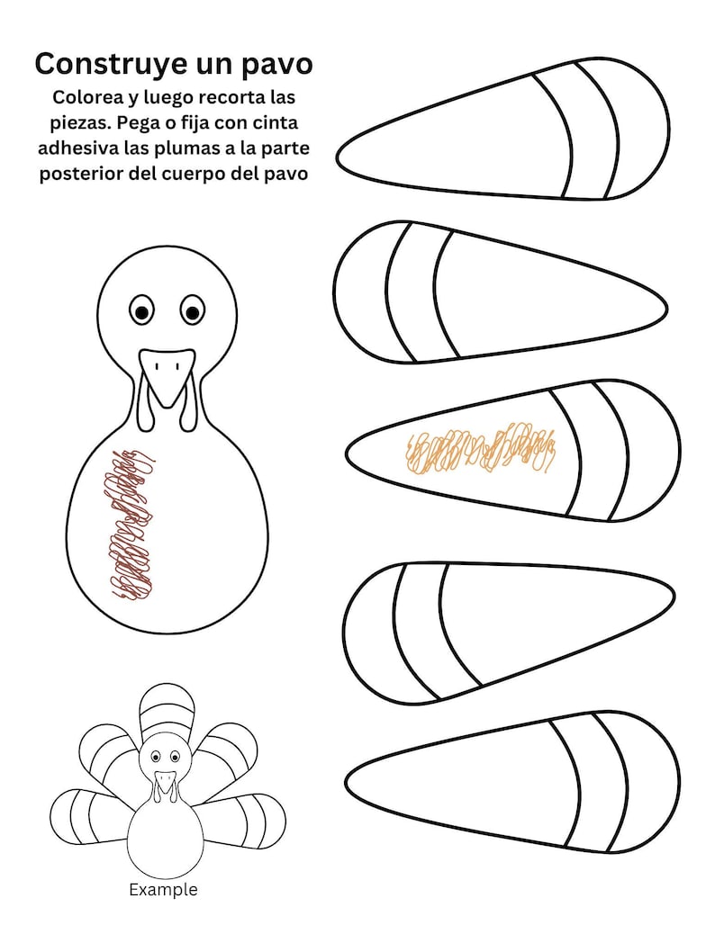 Construye Un Pavo Imprimible - Etsy