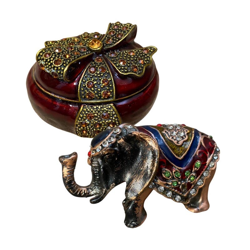 Jeweled Trinket Box - Etsy