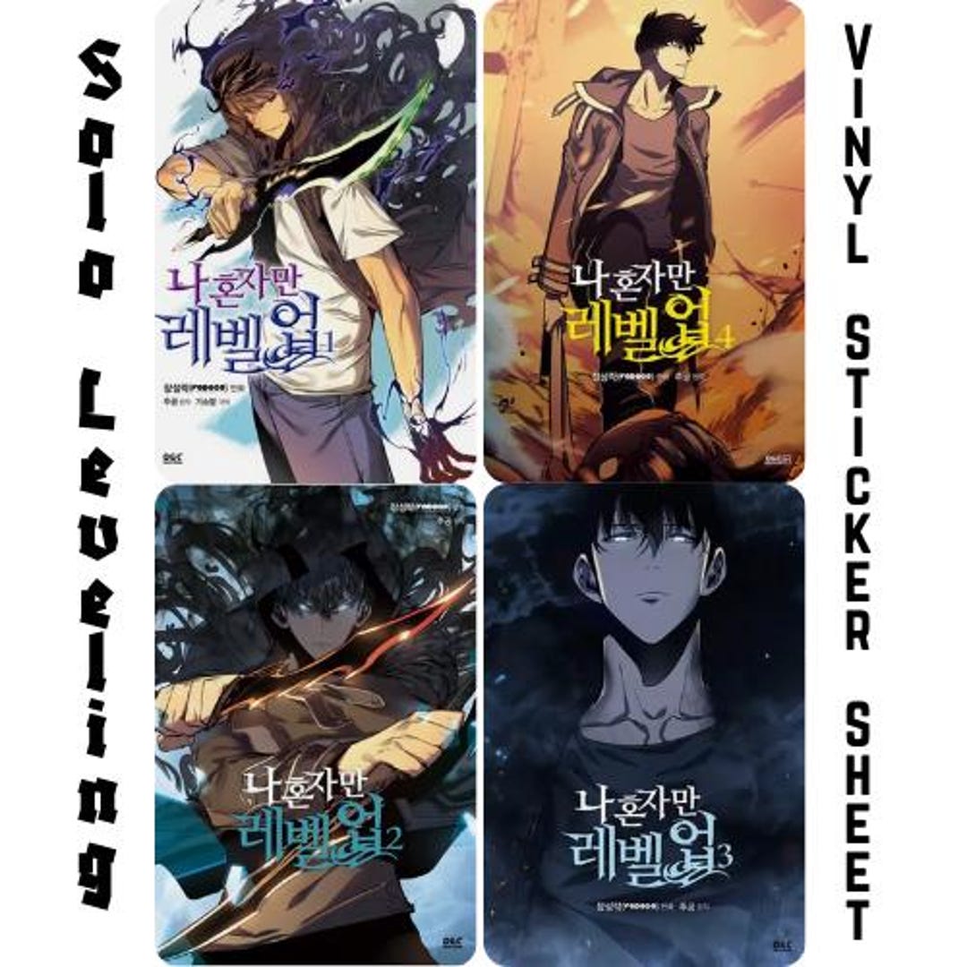 SOLO LEVELING Volumes 1-4 Artistic Sticker Sheets for Teens, Aesthetic ...
