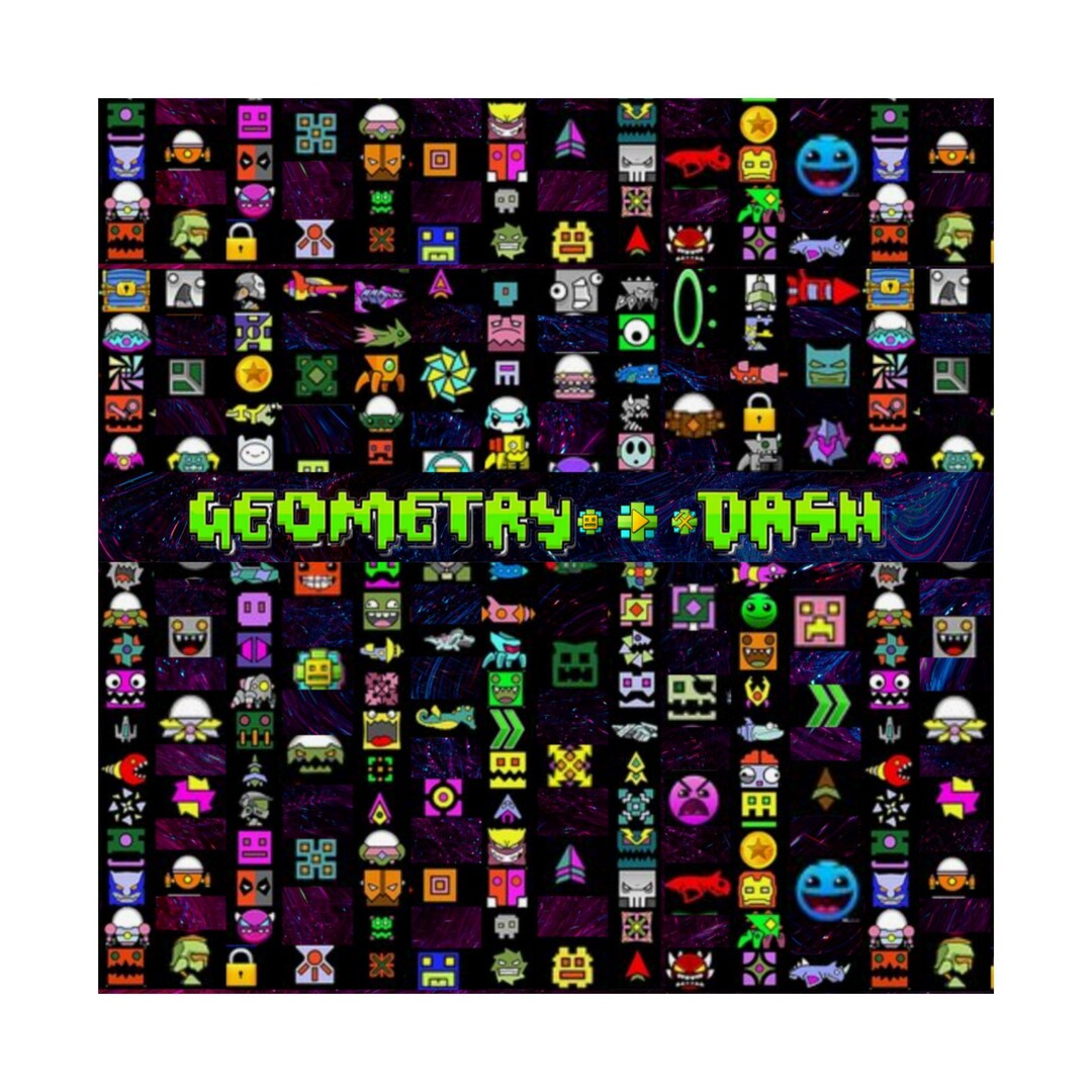 Geometry Dash Icons Matte Vertical Posters - Etsy
