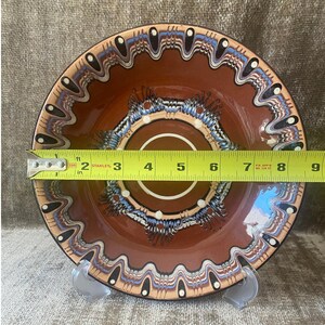 Vtg Bulgarian Balkan Troyan Pottery Redware Plate – 8.5" Decorative ...
