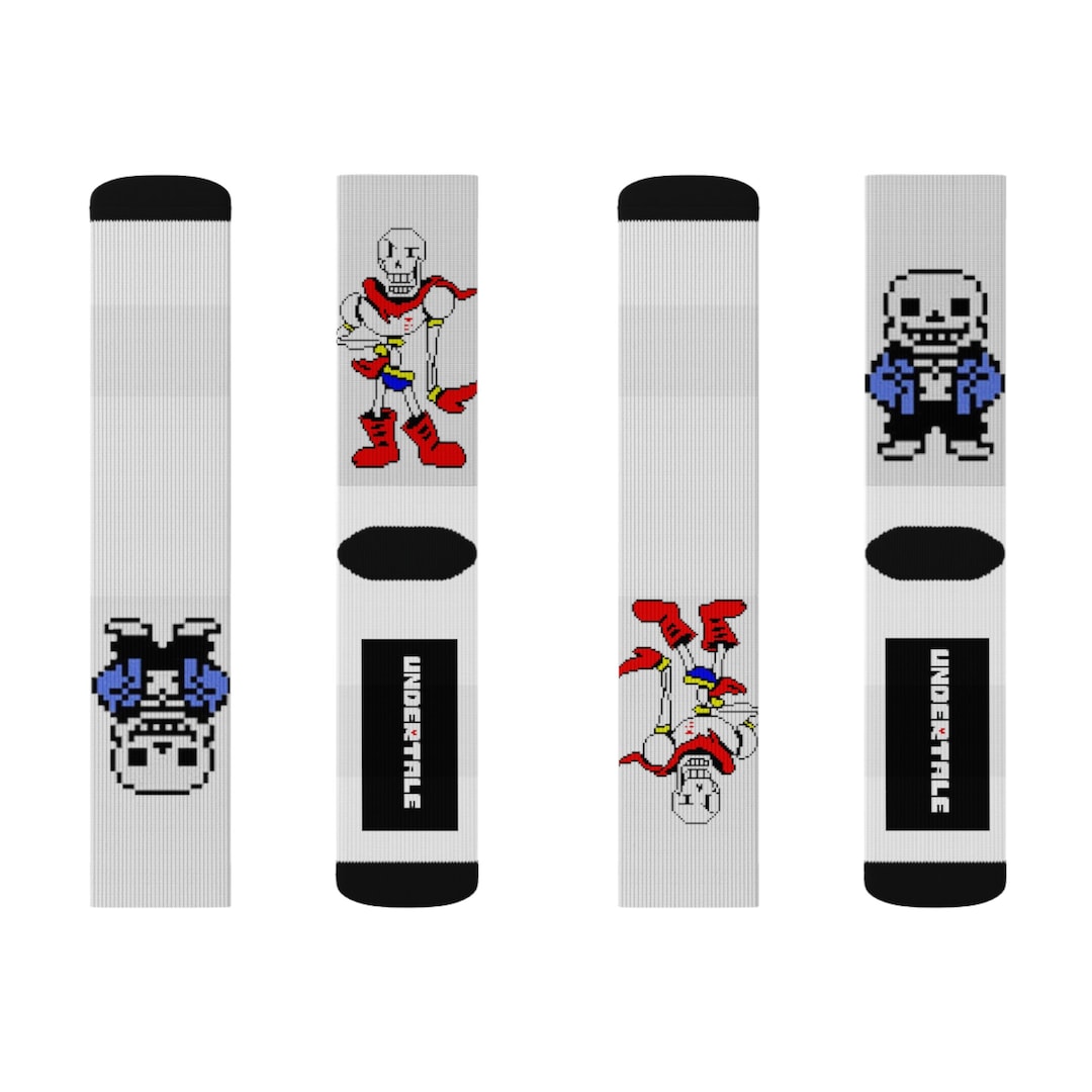 Undertale Sans Papyrus Character Sublimation Socks - Etsy
