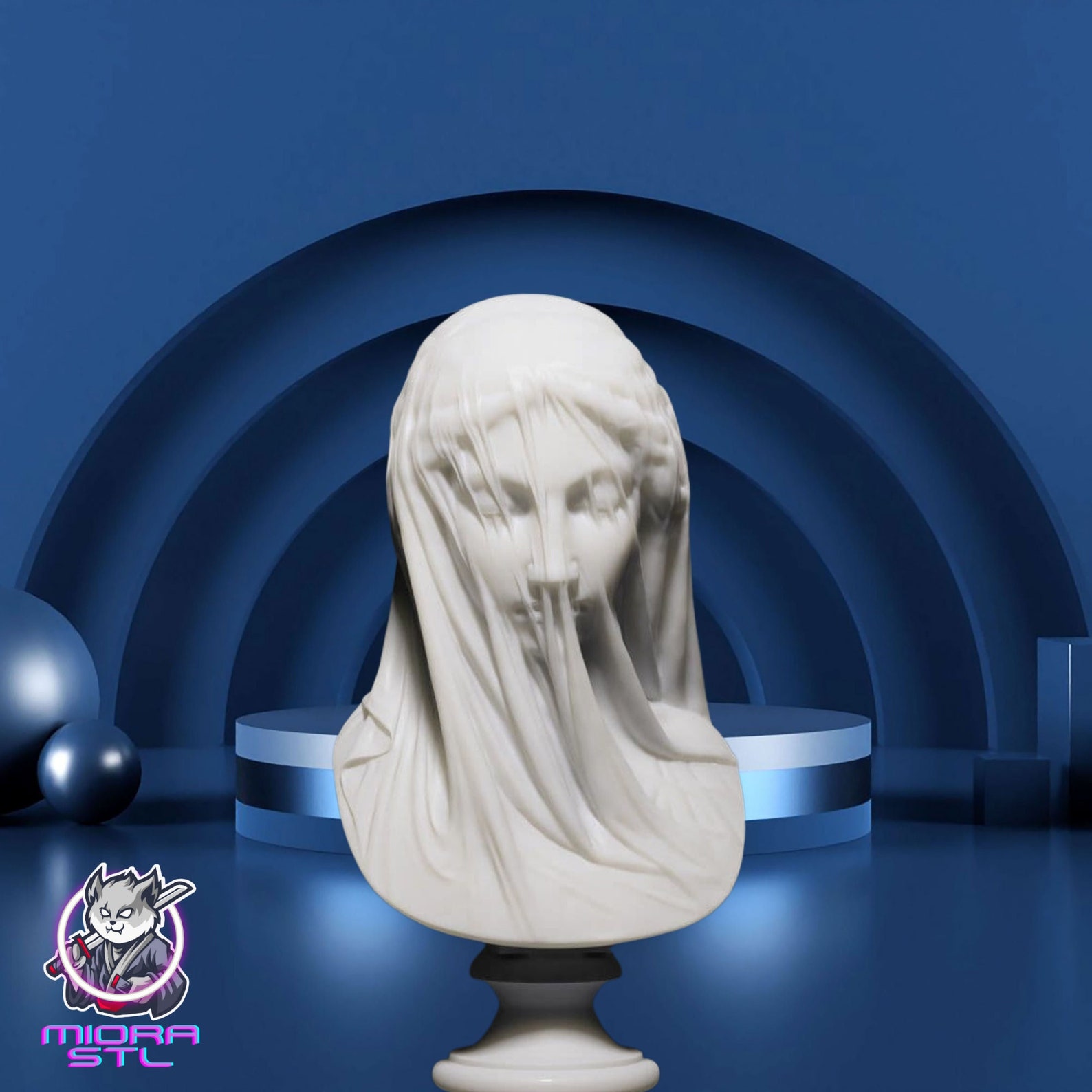 Veiled Woman 3d Stl Veiled Woman Stl Art 3d Stl Figure 3D - Etsy Australia