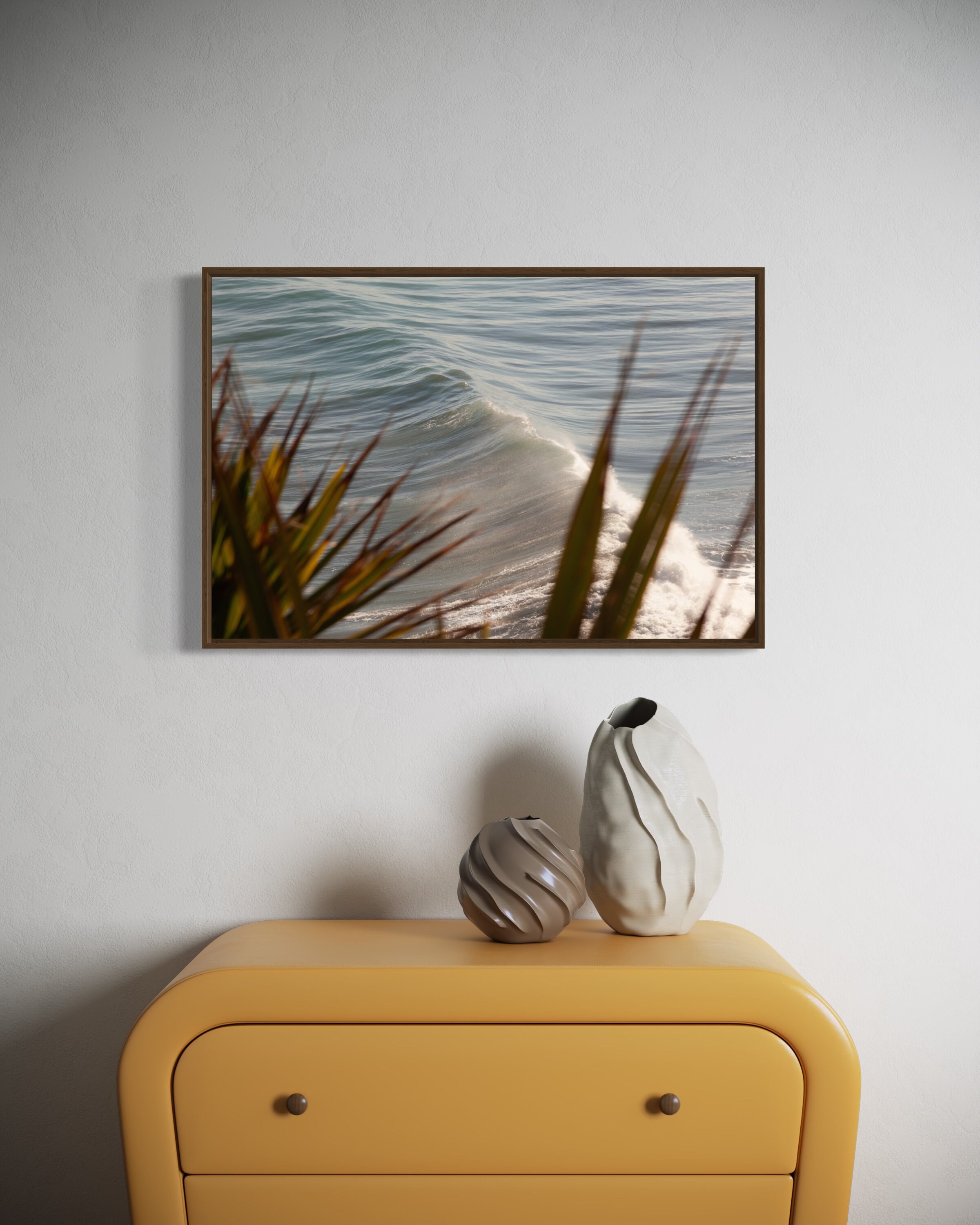 Pacific Ocean Waves Landscape Art Print New Zealand Coastline View ...