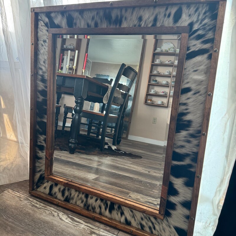 Cowhide Mirror - Etsy