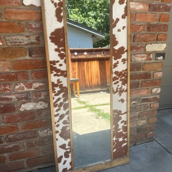 Cowhide Mirror - Etsy