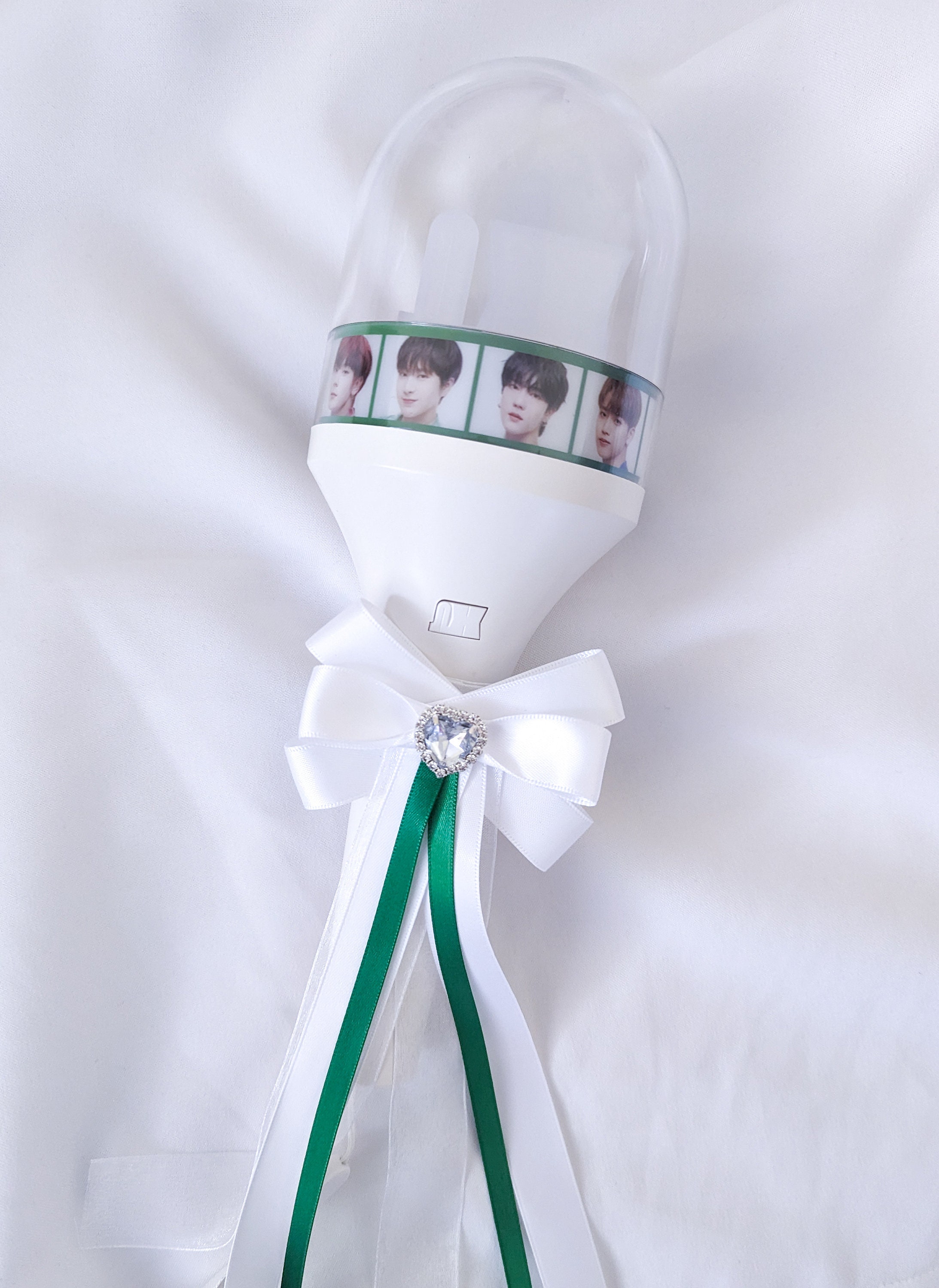 Omega X Ox Kpop Lightstick Bow Ribbon Dark Green White - Etsy