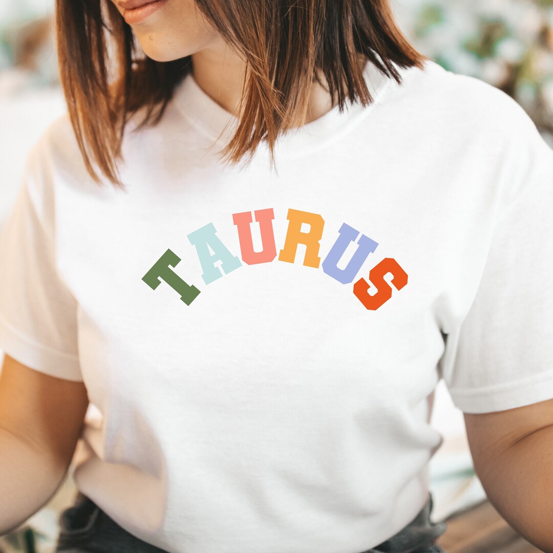 Taurus Sign Pastel T-shirt Varsity Team Taurus Zodiac Astrology Shirt ...