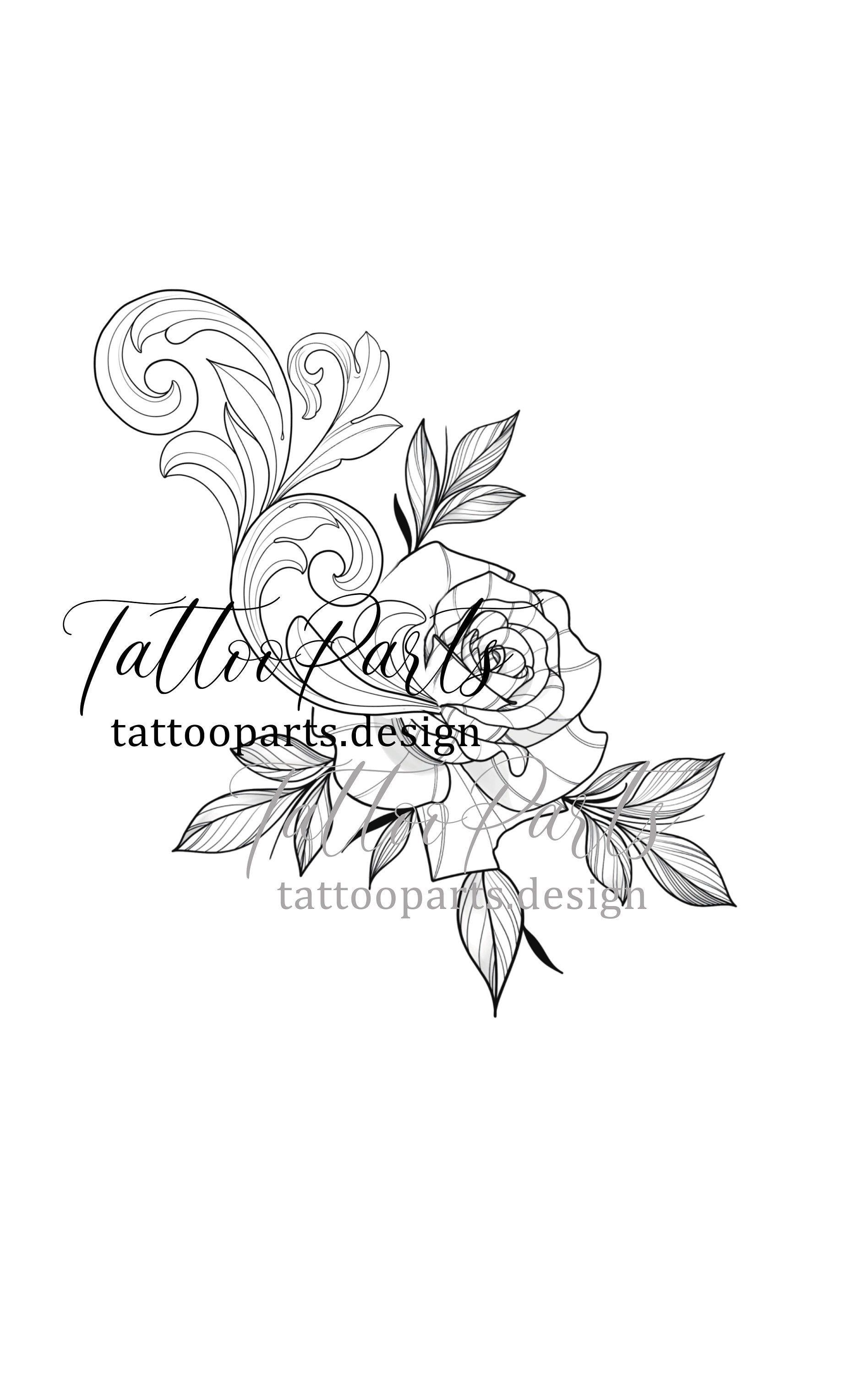 Rose Filigree Tattoo