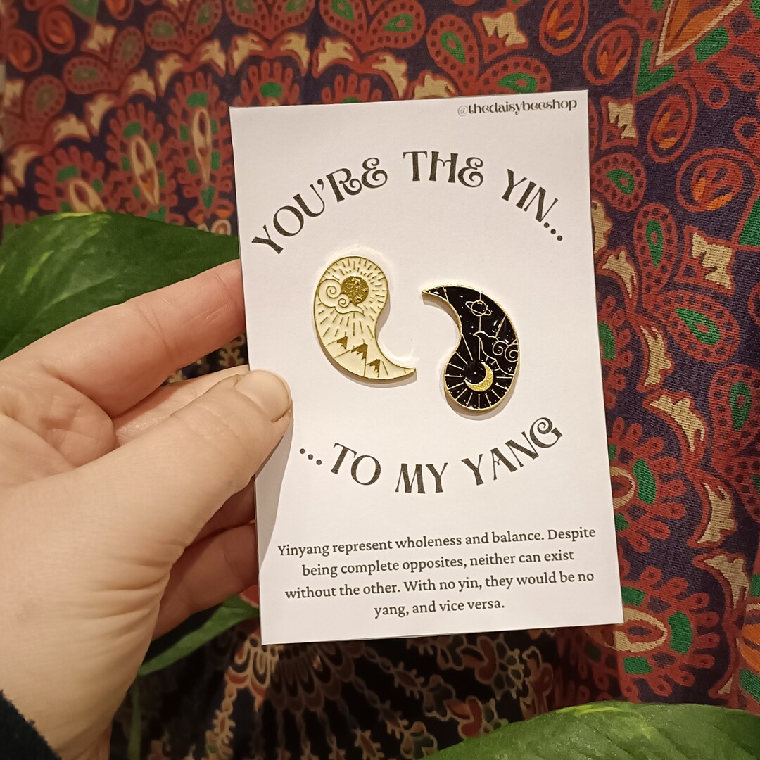 Yin Yang Friendship Enamel Pins 2 X Pins Couple - Etsy