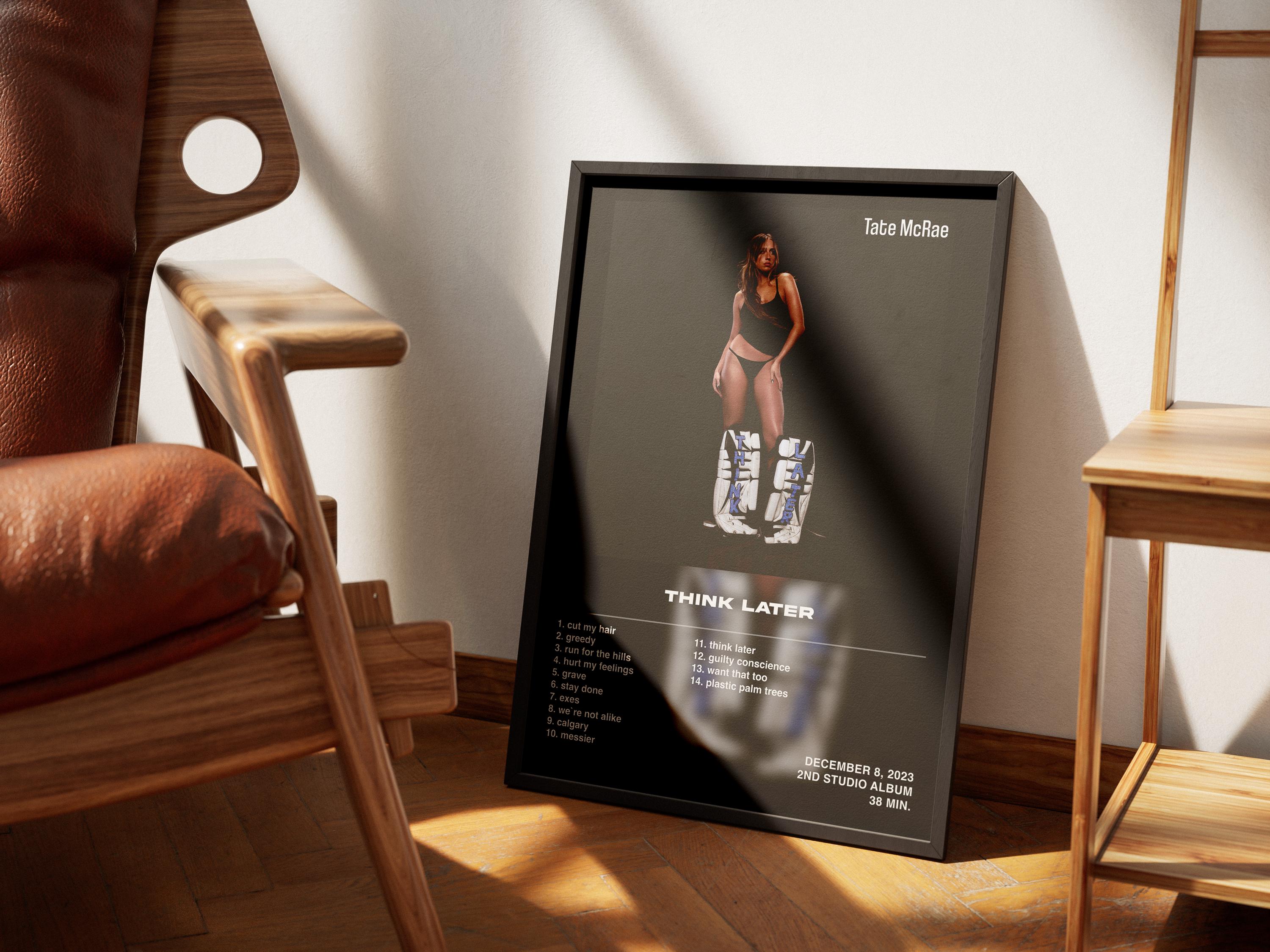 Tate Mcrae Think Later Poster, Tate Mcrae Poster, Think Later Cover ...