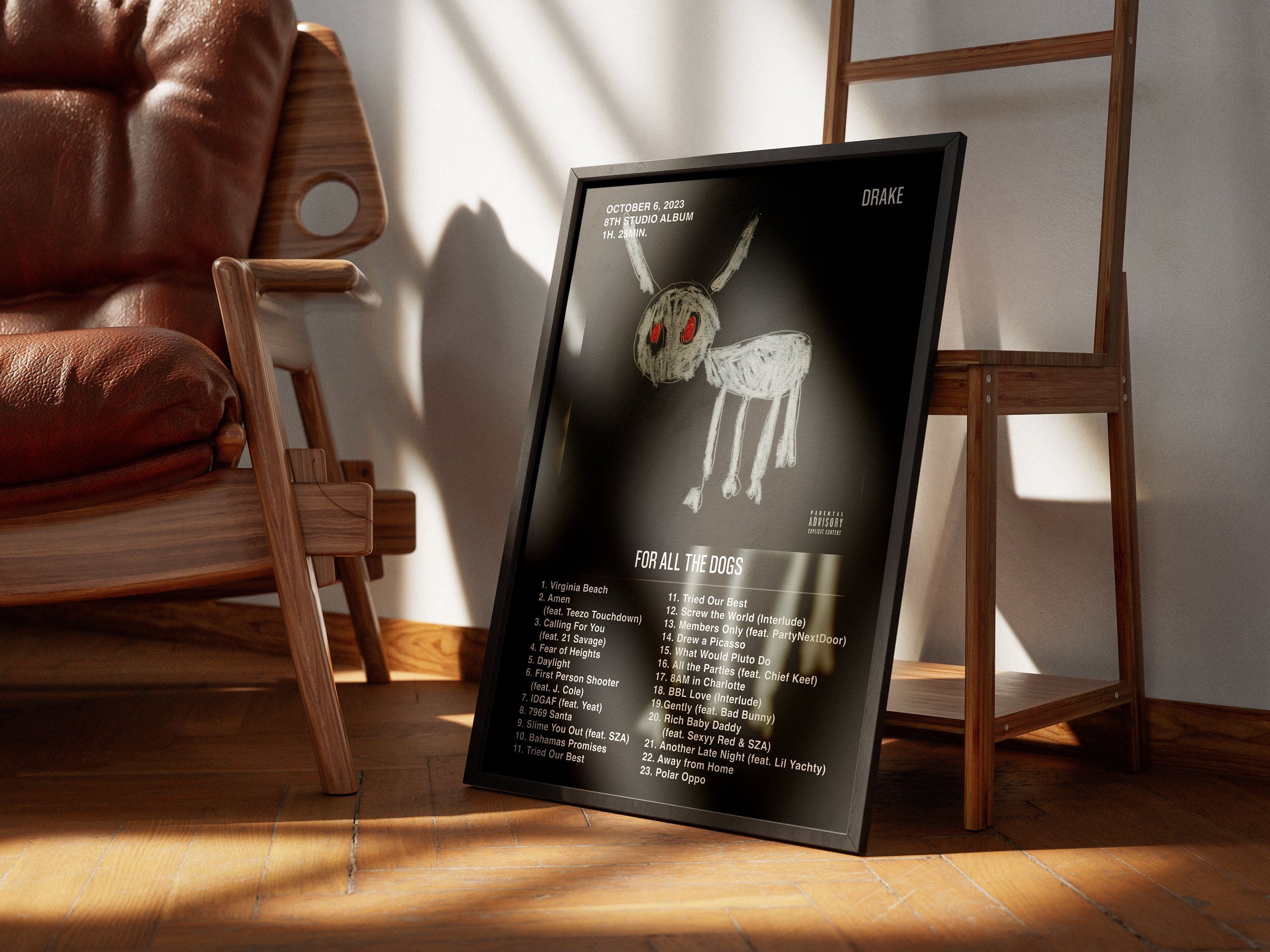 Drake For all the Dogs Album Poster, Drake Album Poster sold by Locket ...