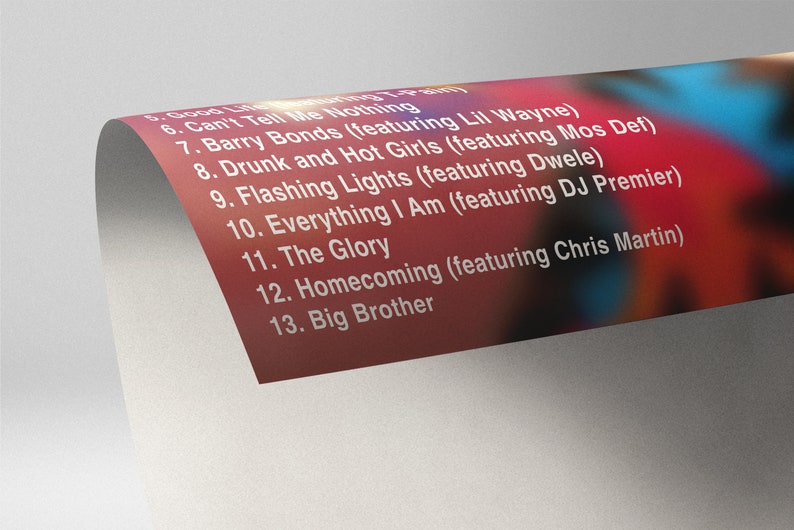 Kanye West Poster | Graduation Poster | Kanye West Tracklist | Album ...