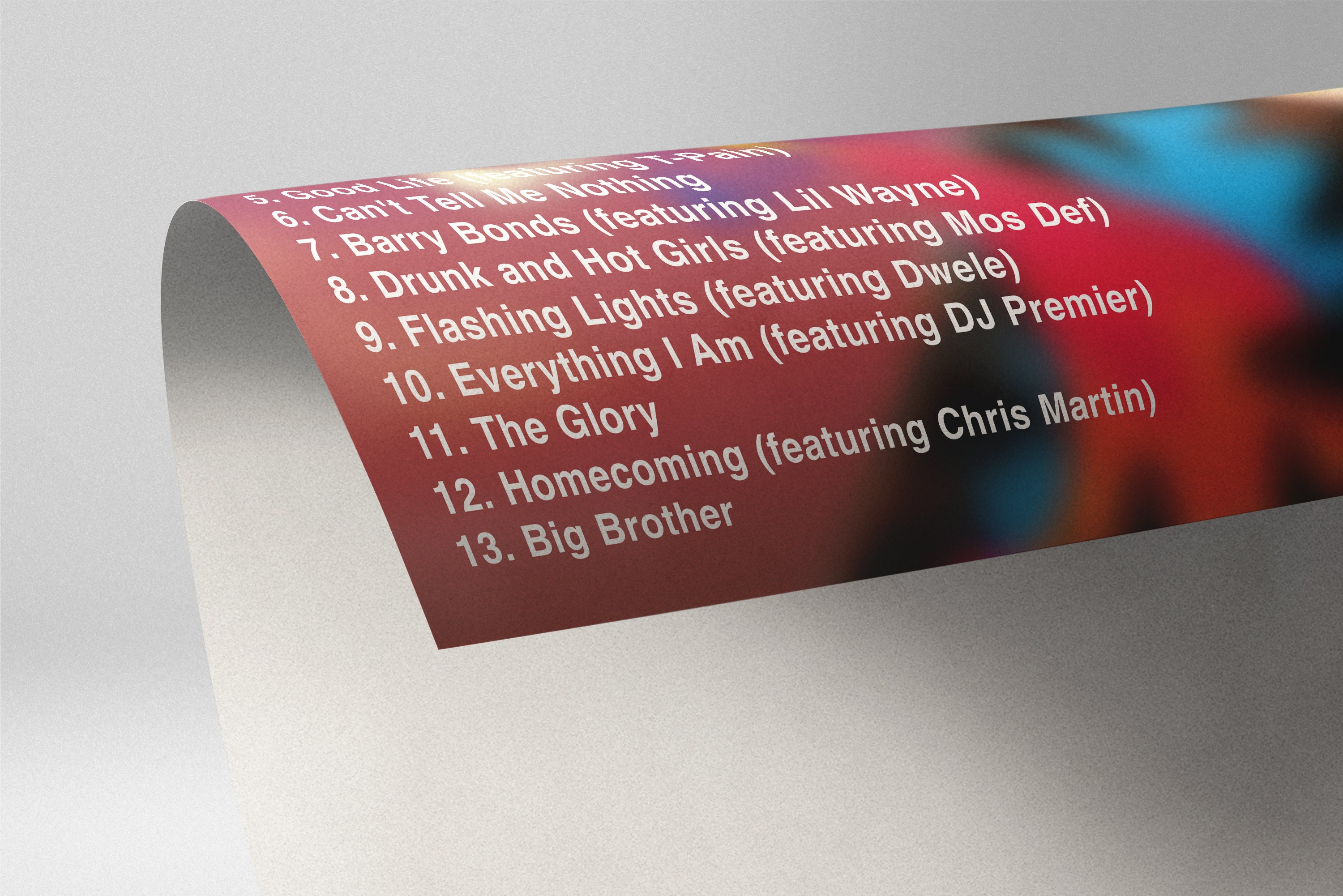 Kanye West Posters Graduation Posters Kanye West Tracklist Album Cover ...