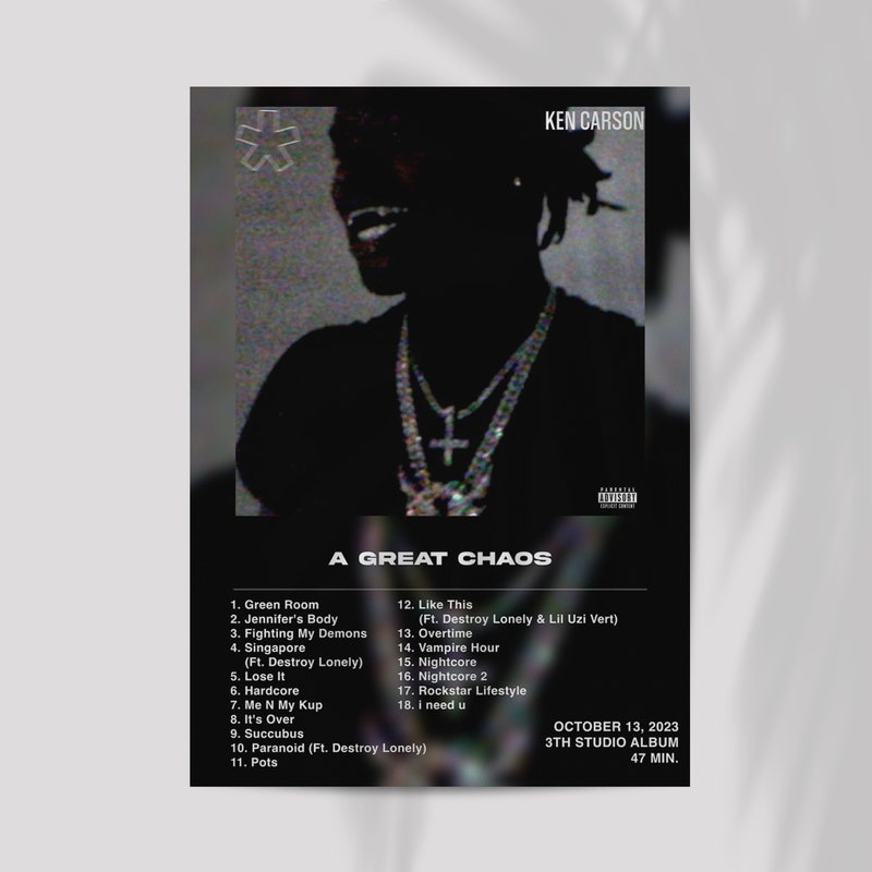 Ken Carson a Great Chaos Poster - Etsy