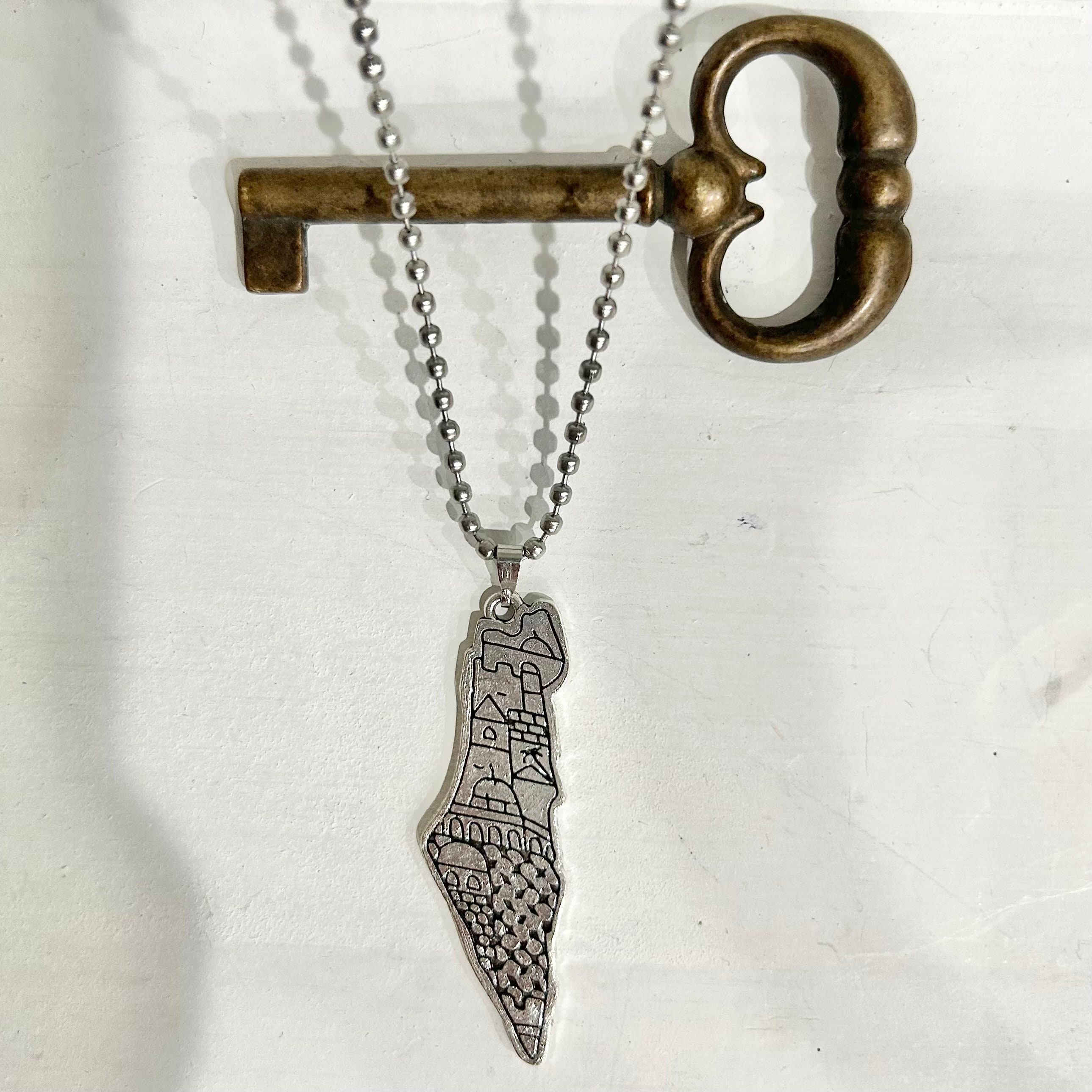 Palestine Necklace Vintage Color Palestinian Accessories - Etsy