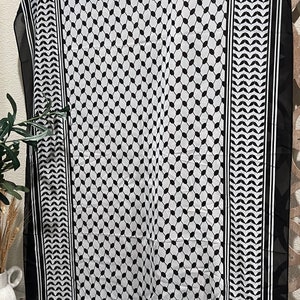 Kuffiya Print Scarf Keffiyeh Hijab Kufiya Head Covering Palestinian ...