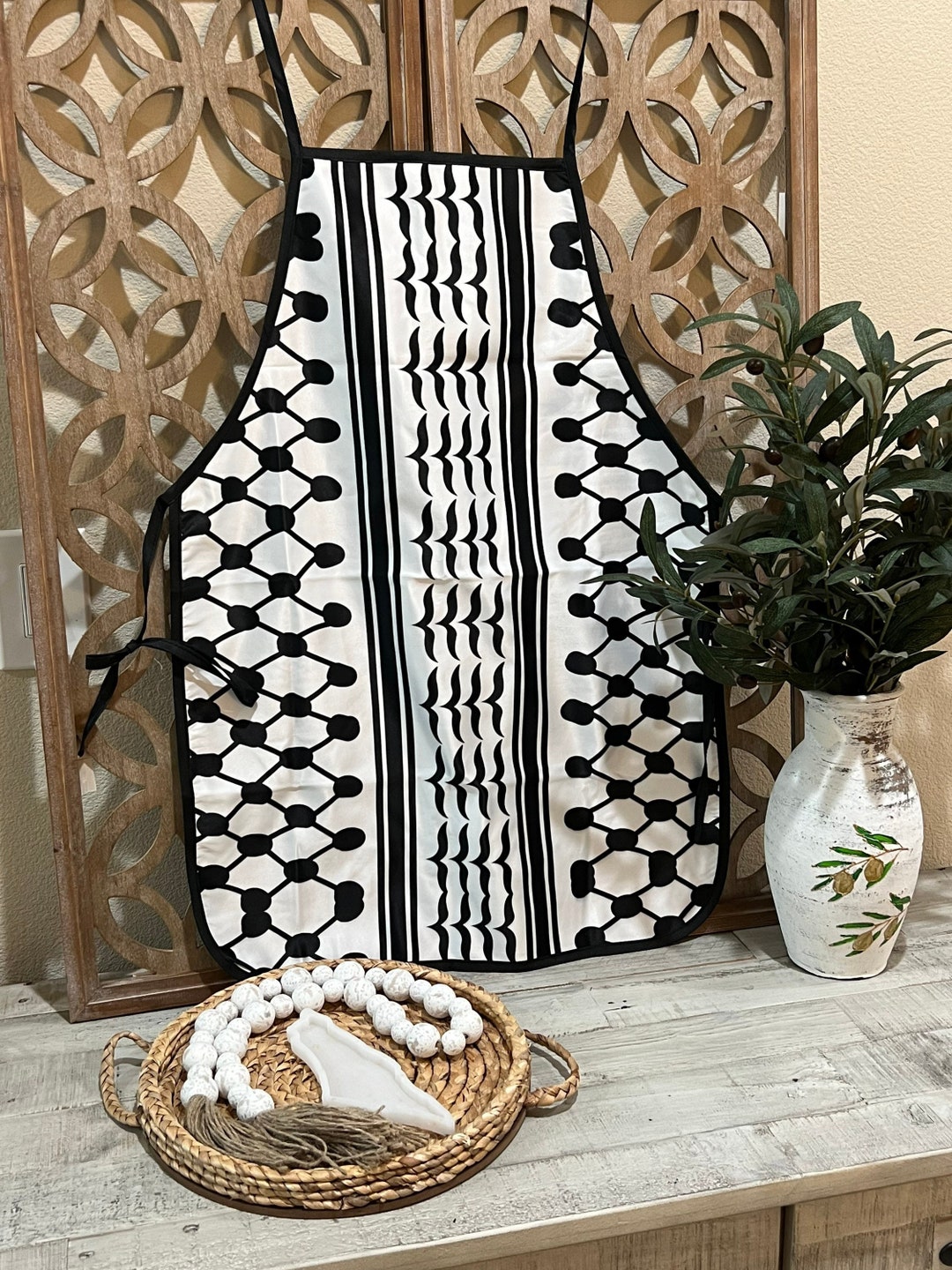 Kuffiya Print Cooking Apron Keffiyeh Apron Kufiyah Kitchen Apron ...