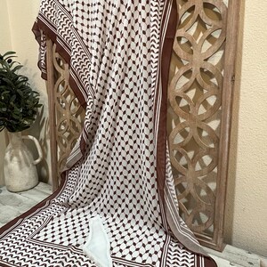 Kuffiya Print Scarf Keffiyeh Hijab Kufiya Head Covering Palestinian ...