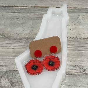 Palestine Red Poppies Red Flowers Earrings Red Color Palestinian ...