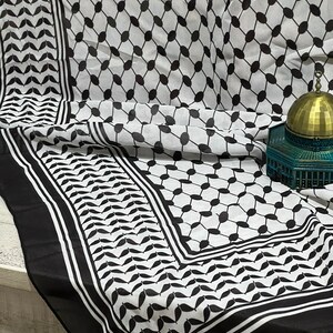 Kuffiya Print Scarf | Keffiyeh Hijab | Kufiya Head Covering Palestinian ...