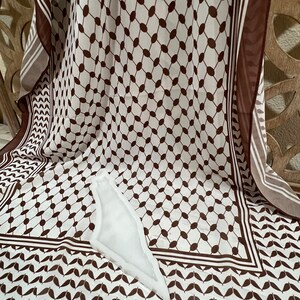 Kuffiya Print Scarf Keffiyeh Hijab Kufiya Head Covering Palestinian ...