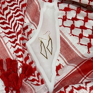 Palestine Map Earrings Gold Color Palestinian Accessories Palestine ...