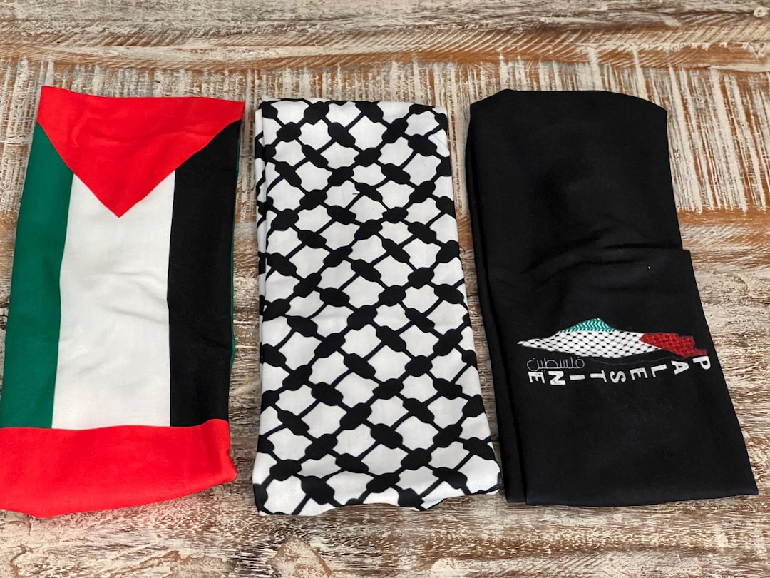 Palestine Keffiyeh, Flag or Map Bandana | Kuffiya Headband | Kufiya ...