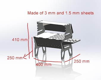 Fire Pit BBQ Barbecue Dxf Files for Plasma,laser,grill,collapsible ...