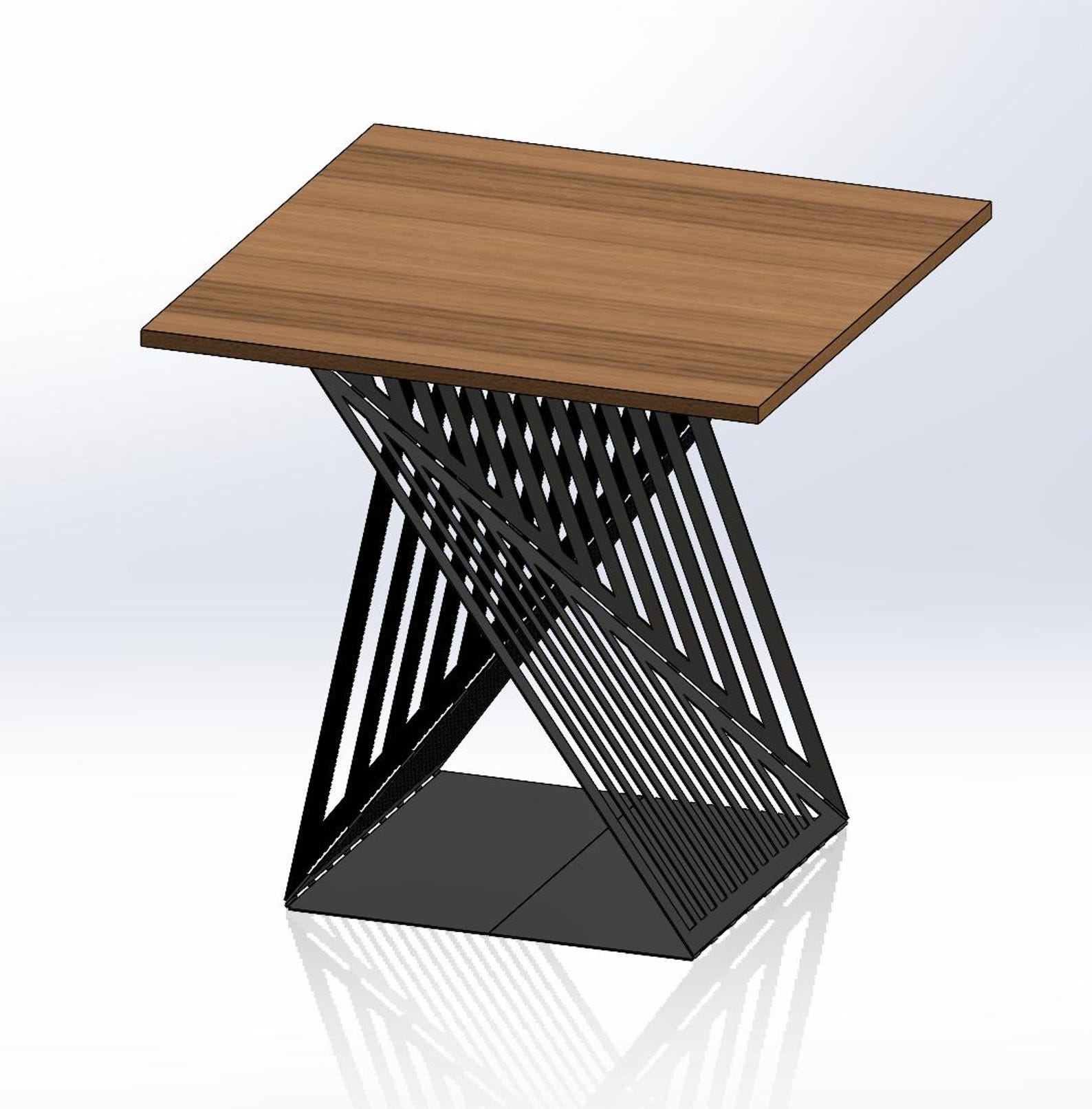 Table DXF Twisted Leg, Metal Table Base, Digital Product for Metal ...