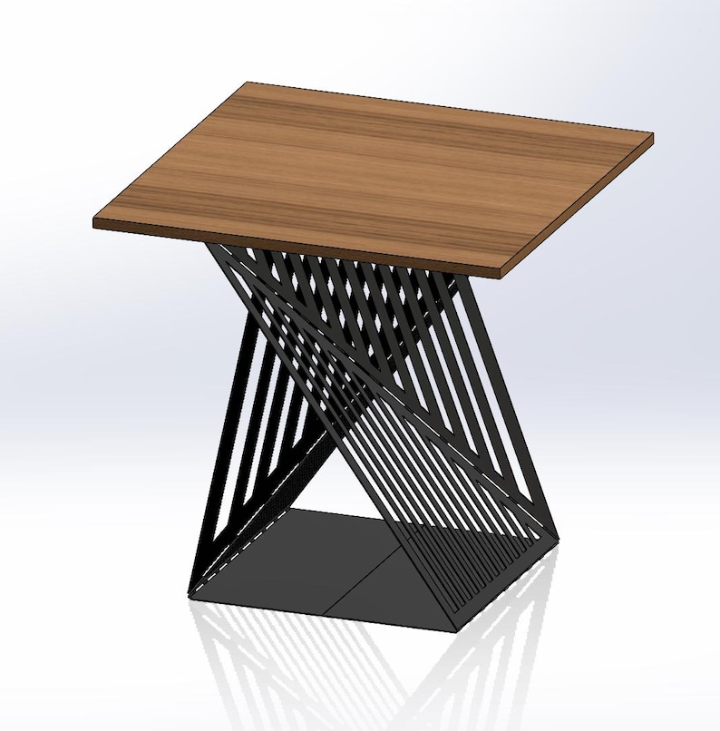 Table DXF Twisted Leg, Metal Table Base, Digital Product for Metal ...