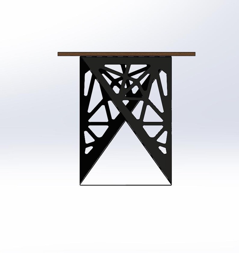 Geometric Metal Side Table DXF: Twisted Leg Design (digital Product) - Etsy
