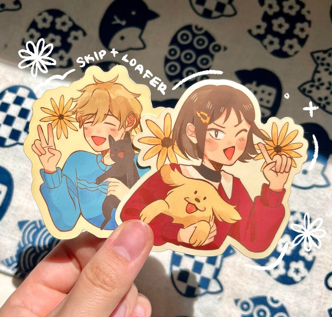 Skip and Loafer Vinyl Waterproof Sticker I Cute Shojou Anime Merch ...