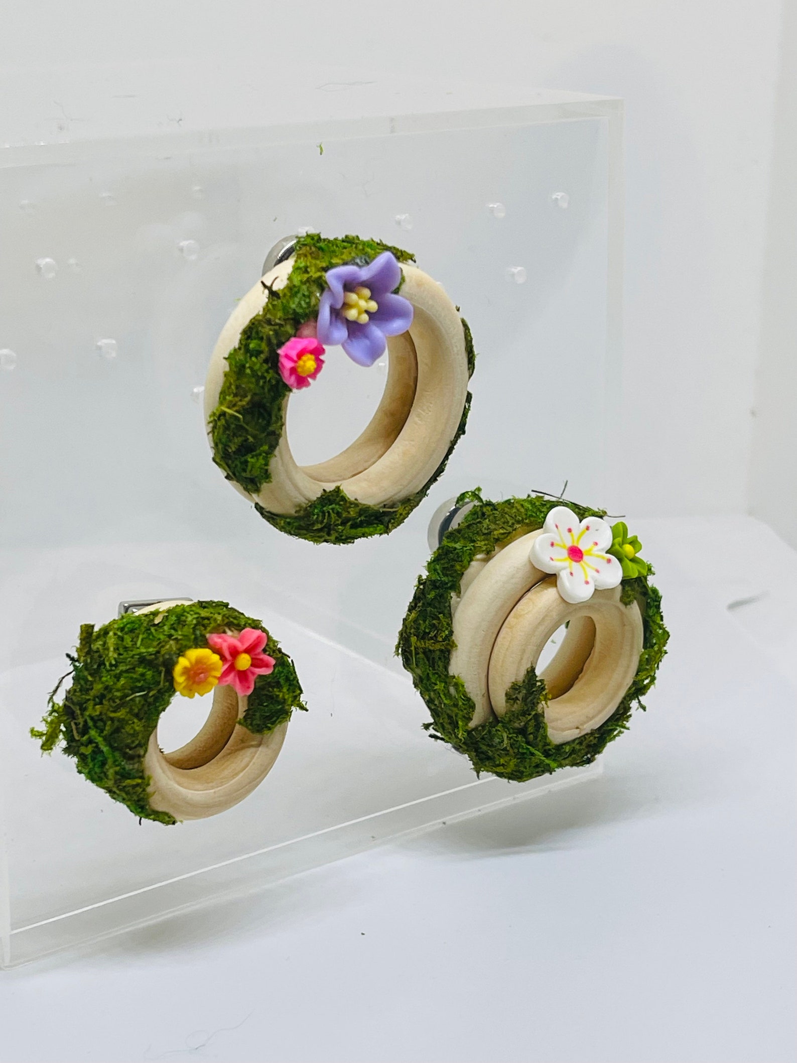Ring Hide for Jumping Spiders: Moss & Flower Enrichment Toy - Etsy