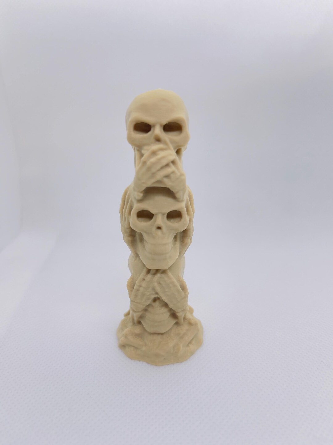 Skull Totem: Speak No Evil Ledge - Gothic Jumping Spider Accessory - Etsy