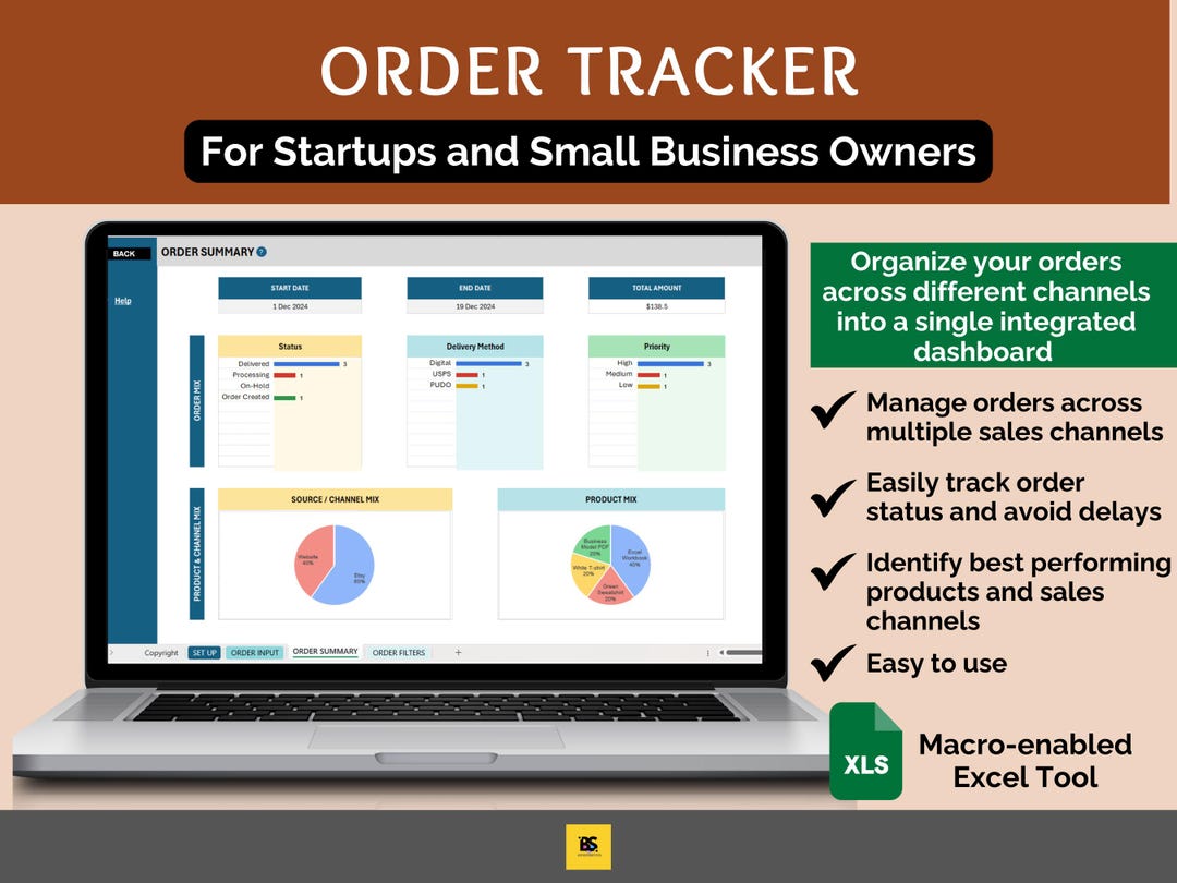 Order Tracker for Small Business Owners and Startups | Macro Enabled ...